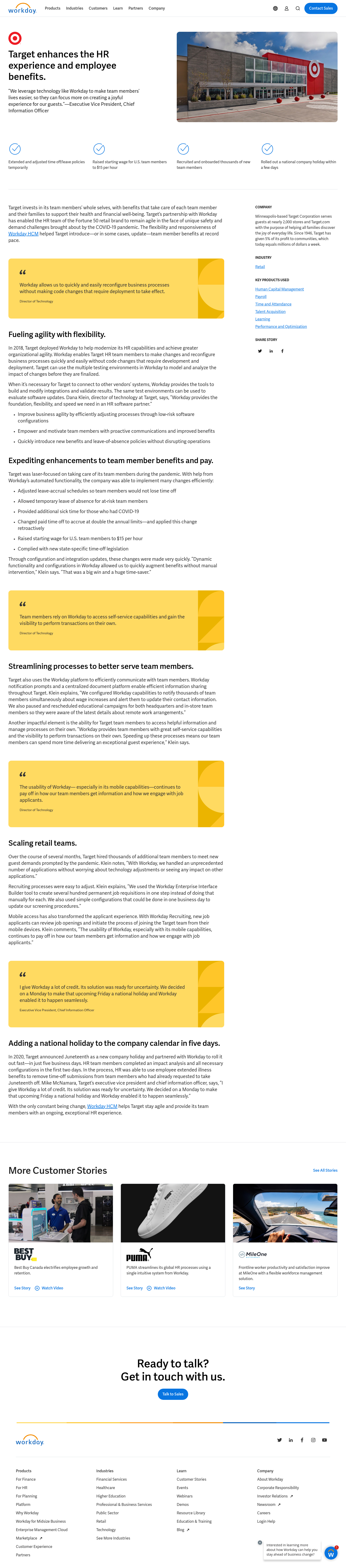 Target enhances the HR experience and employee benefits | Workday