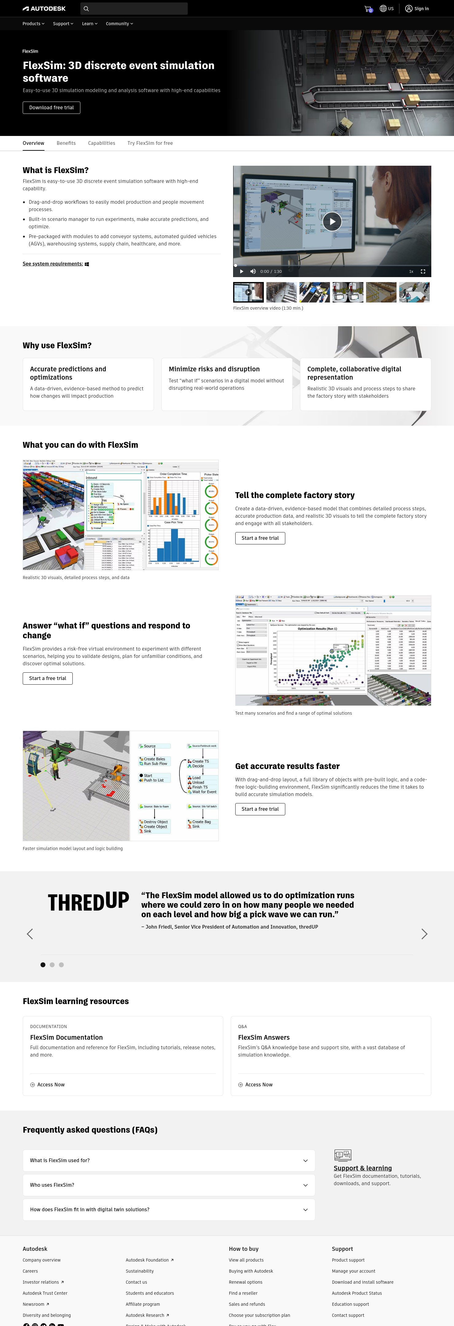 FlexSim 2025 | Get Information & Free Trial | Autodesk | Autodesk