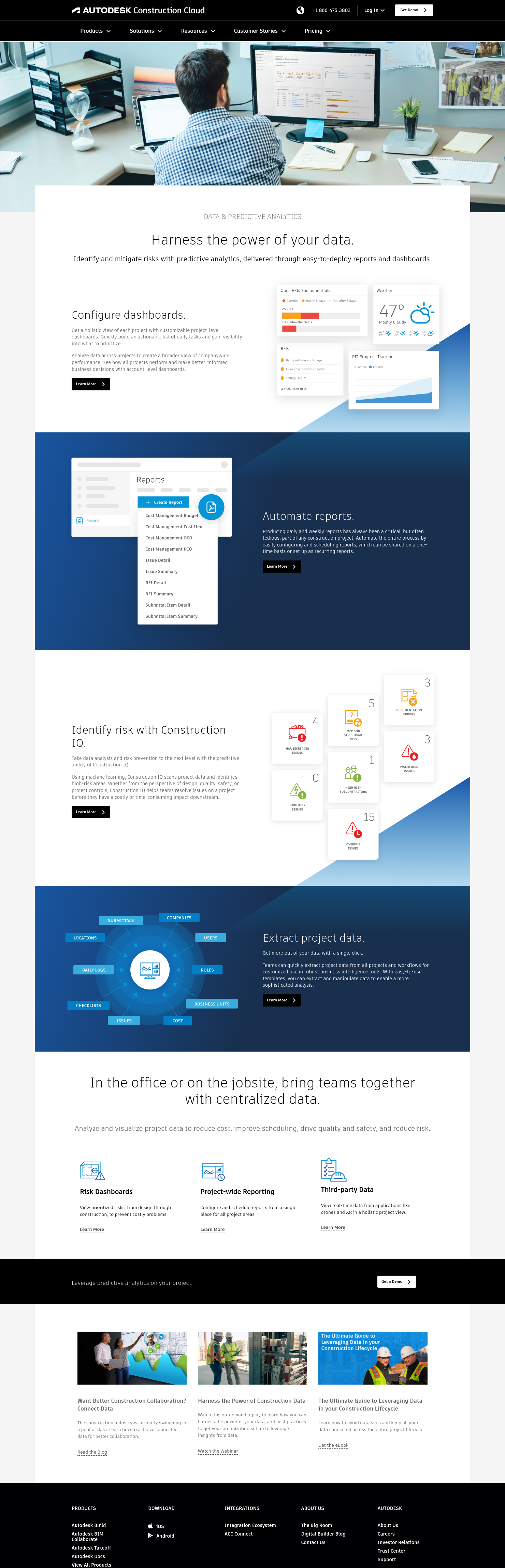 Construction Data And Predictive Analytics Autodesk Construction Cloud